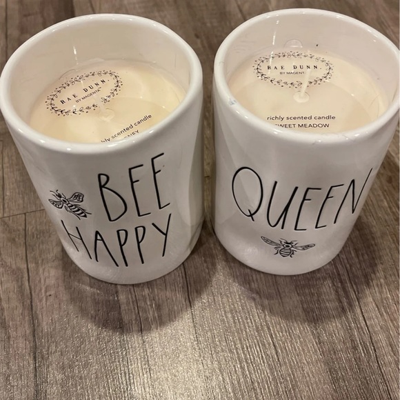 Rae Dunn | Accents | Rae Dunn Bee Happy And Queen Bee Candles | Poshmark
